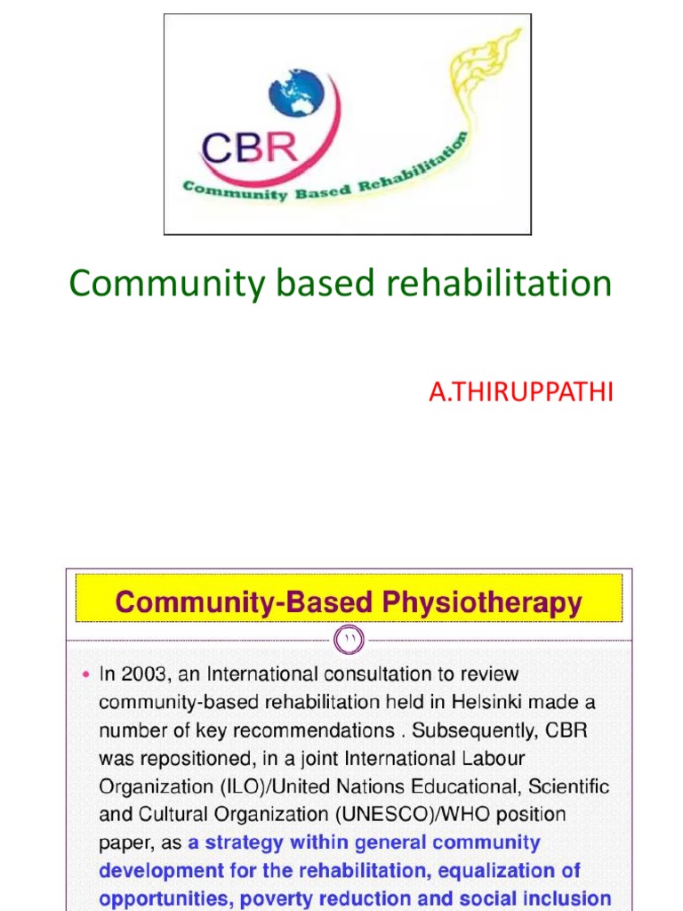 Community Based Rehabilitation: A.Thiruppathi | PDF | Health Care ...