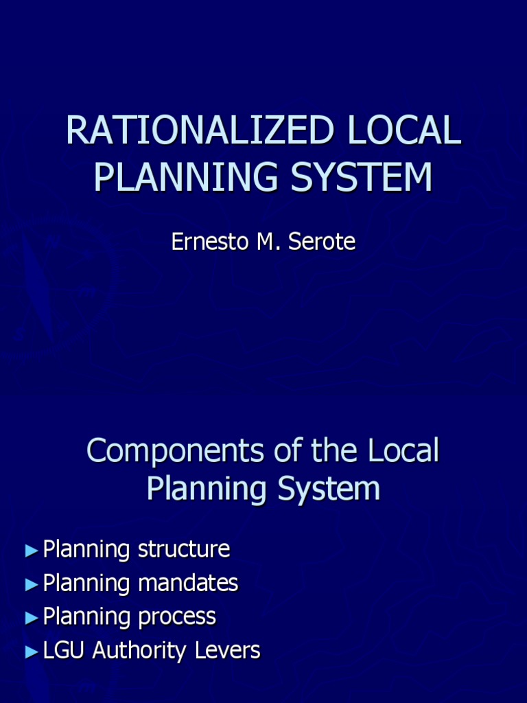 Rationalized Local Planning System | PDF | Economic Development | Taxes