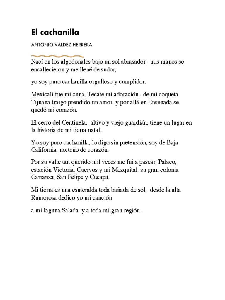 El Cachanilla | PDF