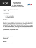 Letter of Intent Addressed To The SDS | PDF
