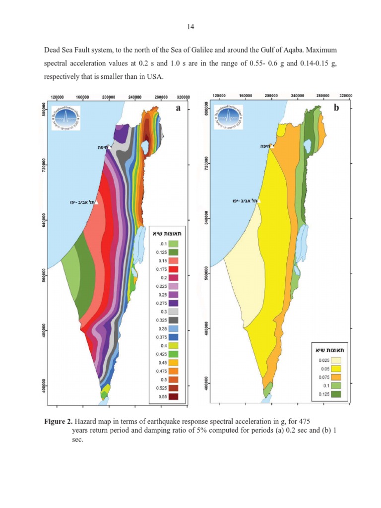 Figure 2. Hazard Map in Terms of Earthquake Response Spectral ...