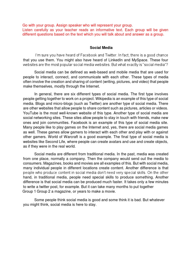 Understanding Social Media Types | PDF | Social Media | Popular Culture ...