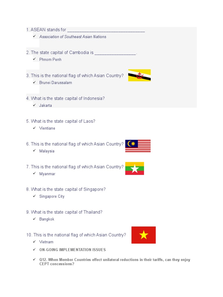 An Insightful Overview of ASEAN Trade Agreements, Tariff Schedules, and ...