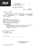 Medico-Legal Certificate Sample | PDF