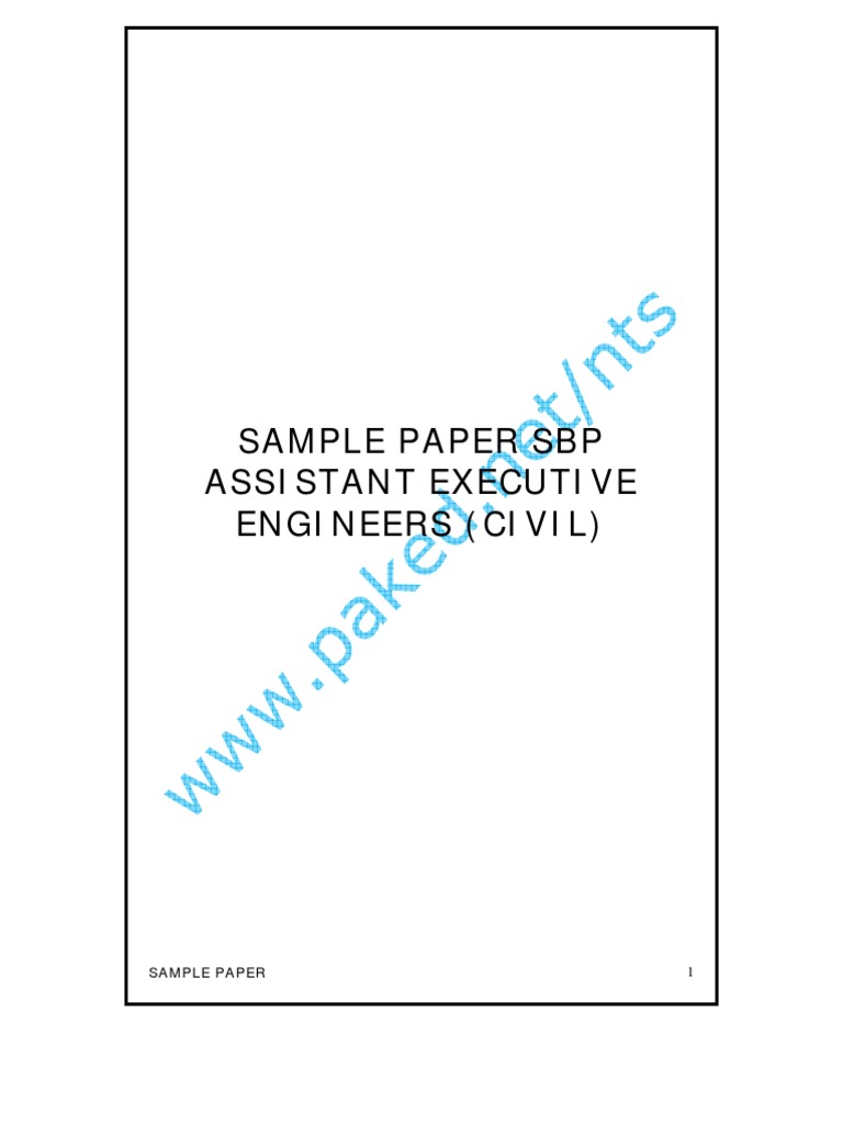 SBP Sample Paper Civil | PDF | Soil Mechanics | Motivation