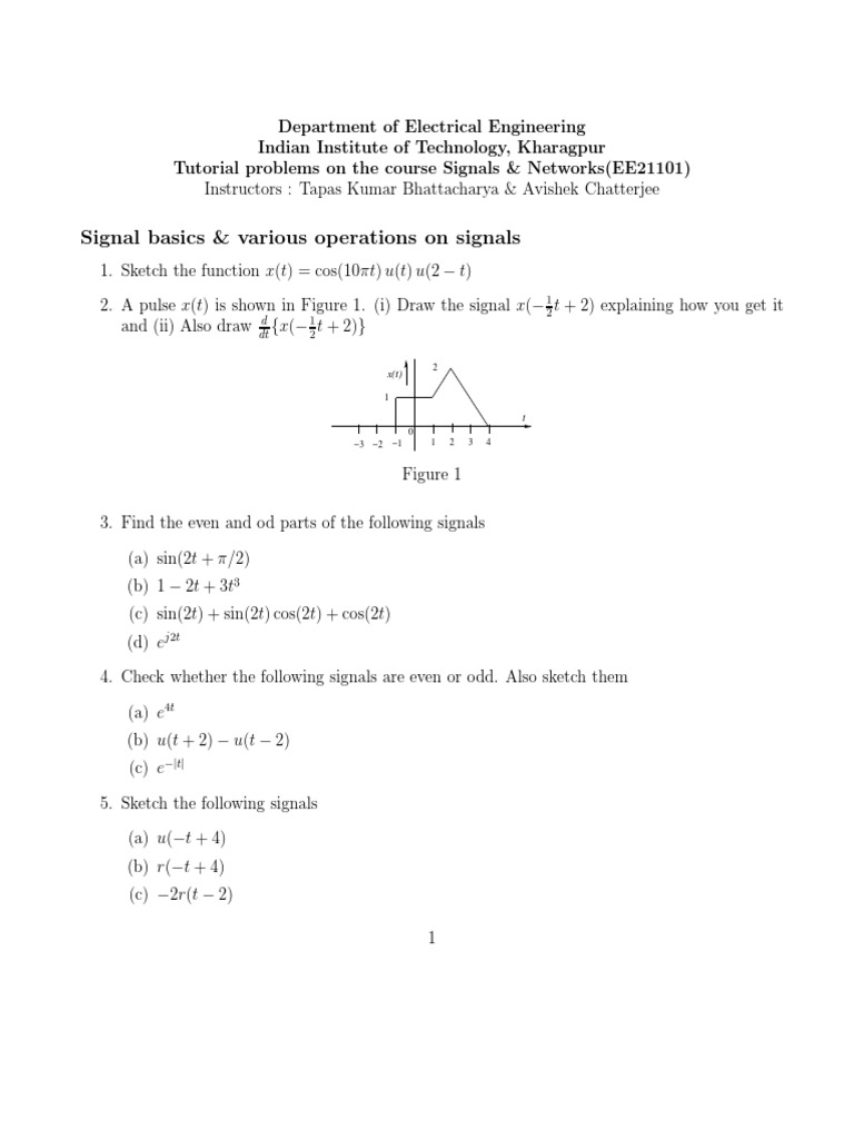 Signal Problems | PDF | Systems Theory | Mathematical Concepts