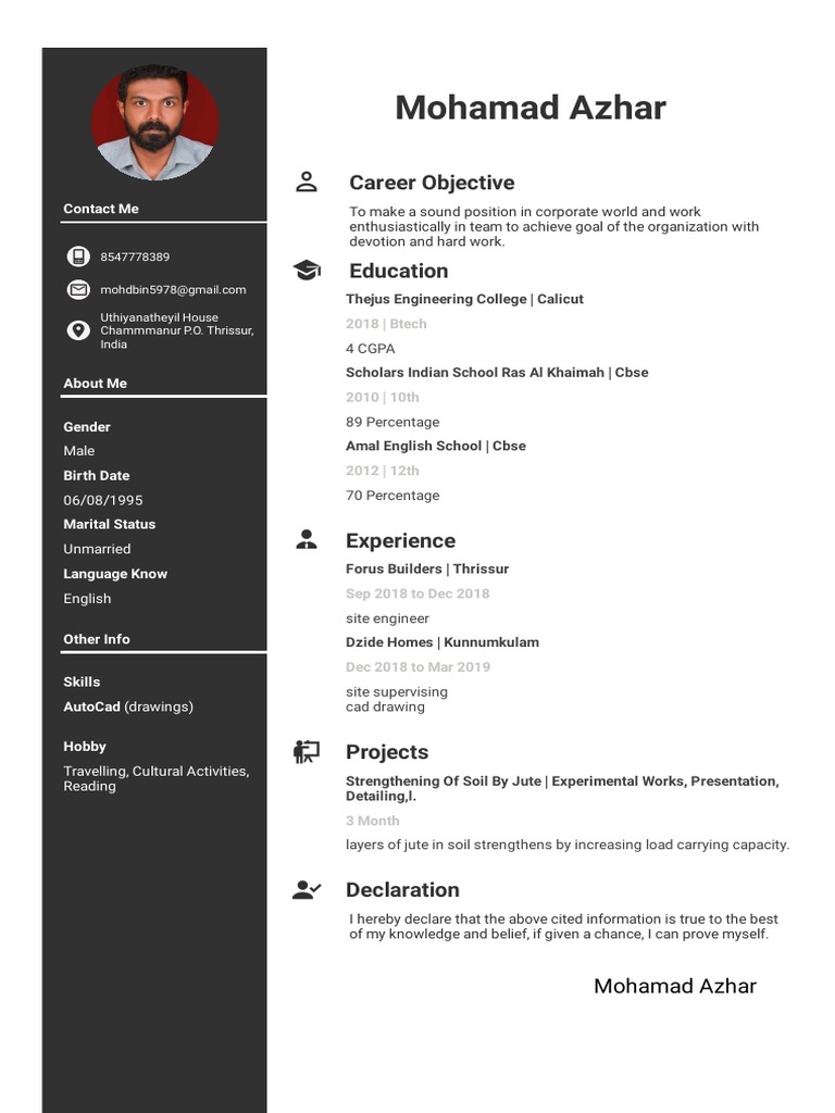 Mohamad AZHAR Resume Format12 | PDF