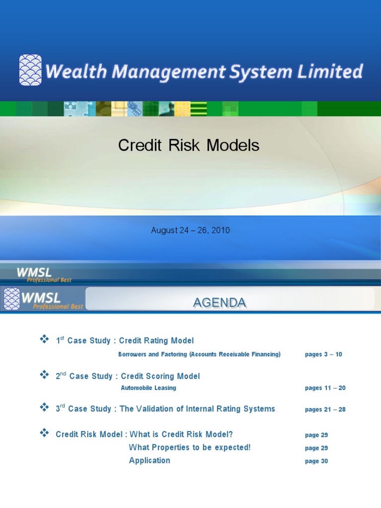 Credit Risk Models | PDF | Dependent And Independent Variables ...