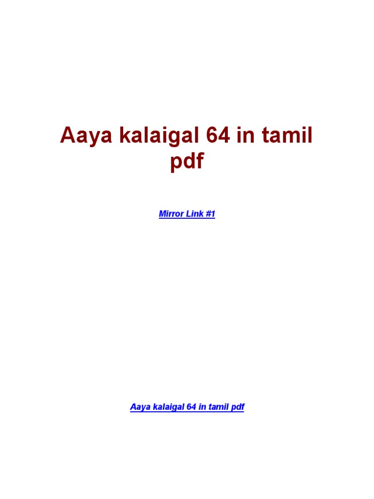 Aaya Kalaigal 64 in Tamil PDF | PDF | Windows Xp | Microsoft Windows