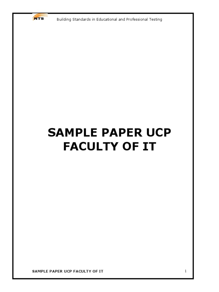 Sample Paper Ucp Faculty of It | PDF | Urdu | Smoke