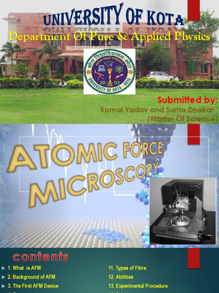 Afm PPT 2.1 | PDF | Atomic Force Microscopy | Microscope