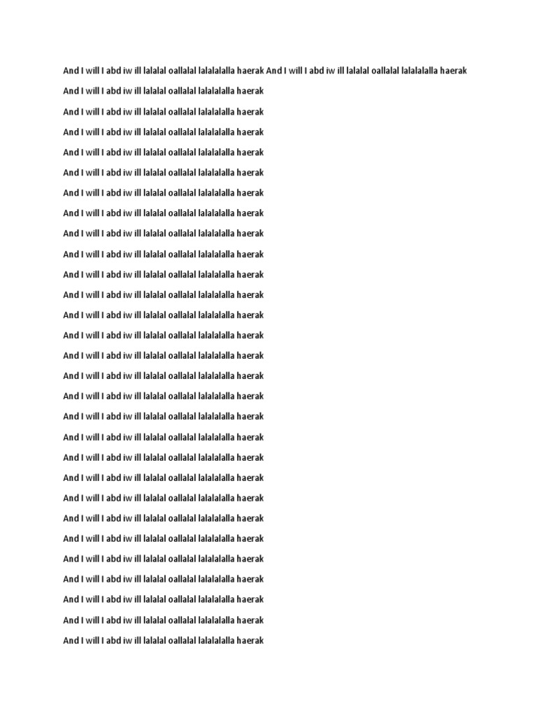 Repetitive Text Sample Document | PDF