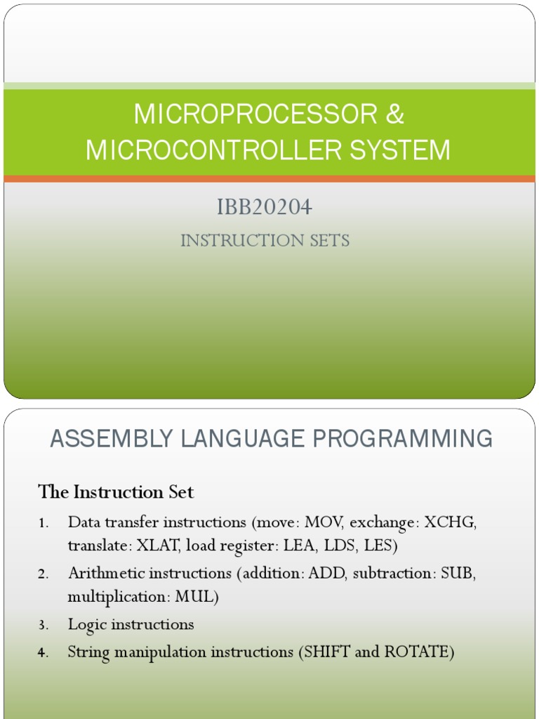 Microprocessor and Microcontroller | PDF | Subtraction | Division (Mathematics)