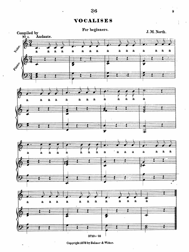 36 Vocalises For Beginners | PDF