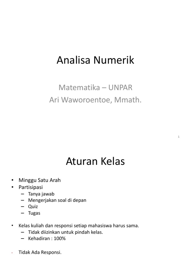 Metode Numerik | PDF