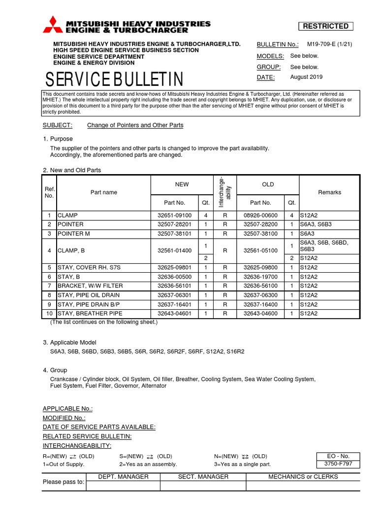 Service Bulletin | PDF | Systems Engineering | Machines