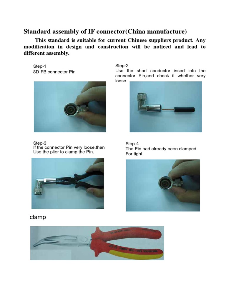 Standard Assembly of IF Connector (China Manufacture) | PDF ...
