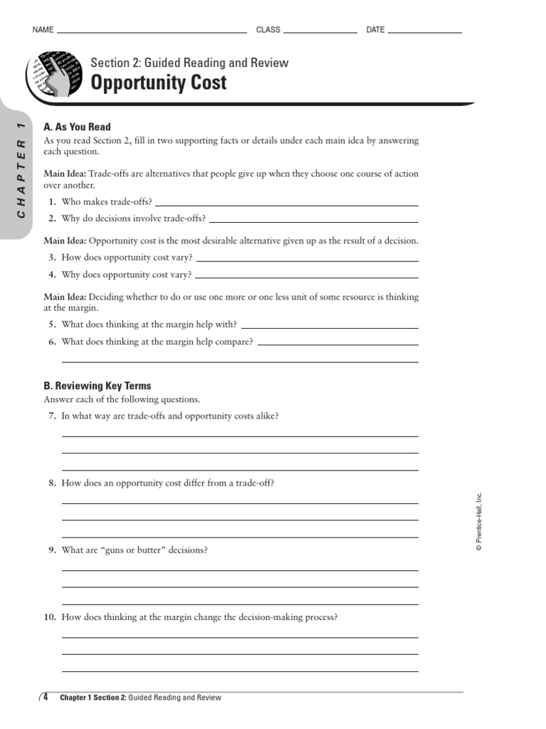 Economics Worksheet | PDF | Career & Growth | Business