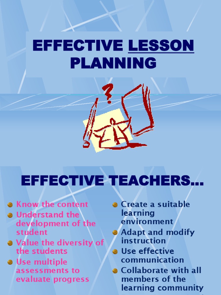 Effective Lesson Planning Strategies | PDF | Teachers | Goal