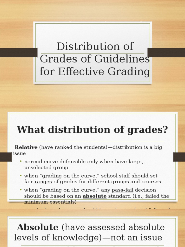 Distribution of Grades of Guidelines For Effective Grading | PDF ...