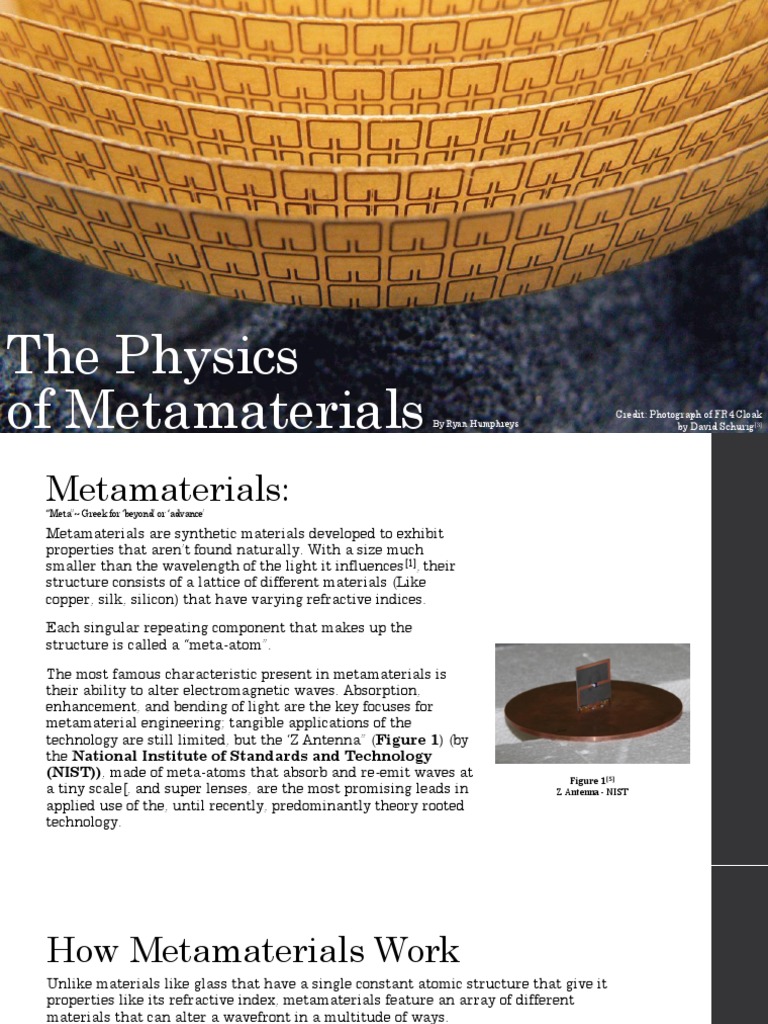 The Physics of Metamaterials | PDF | Metamaterial | Lens (Optics)