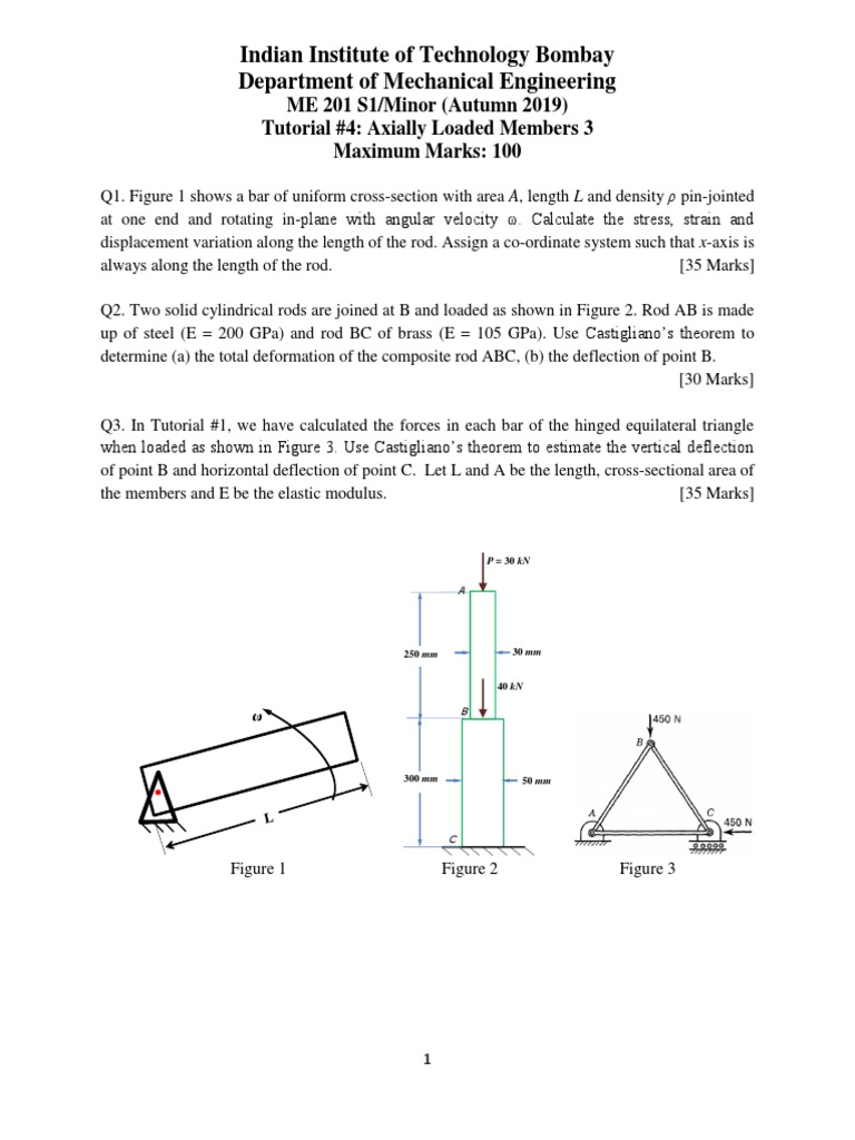 Tutorial 4 Axially Loaded Members 3 | PDF