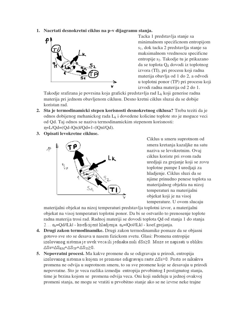 Termodinamika-USMENI 2 | PDF