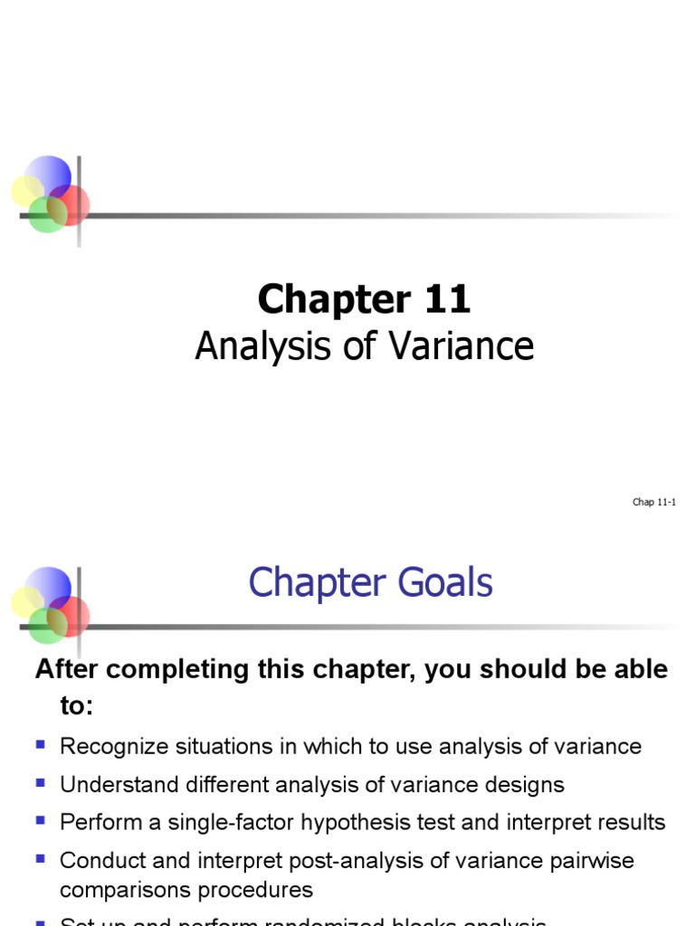 Week 6 & 7 - Analysis of Variance (WK 5 & 6) | PDF | F Test | Analysis ...