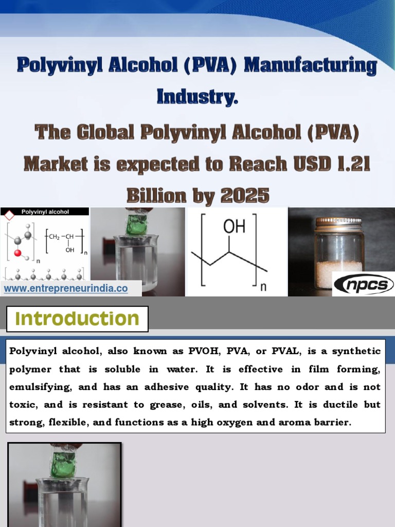 Polyvinyl Alcohol (PVA) Manufacturing Industry-201689 PDF | PDF ...