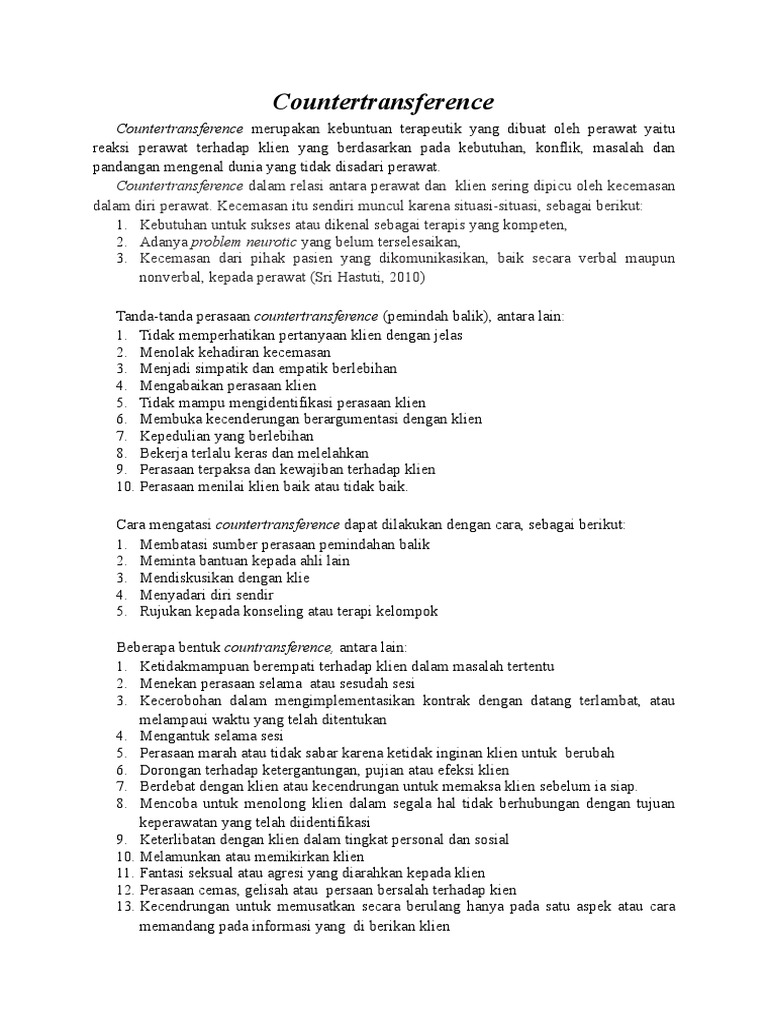 Counter Transference | PDF
