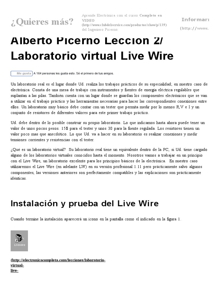 Manual Práctico Live Wire | PDF | Resistor | Laboratorios