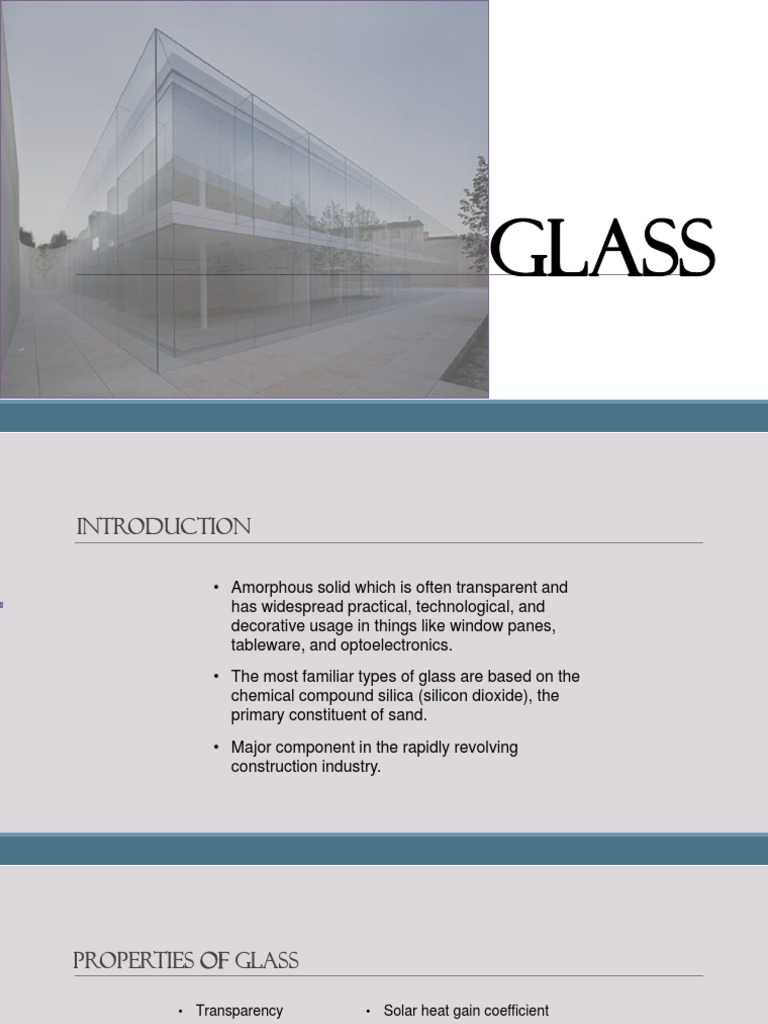 Glass | PDF | Glasses | Window