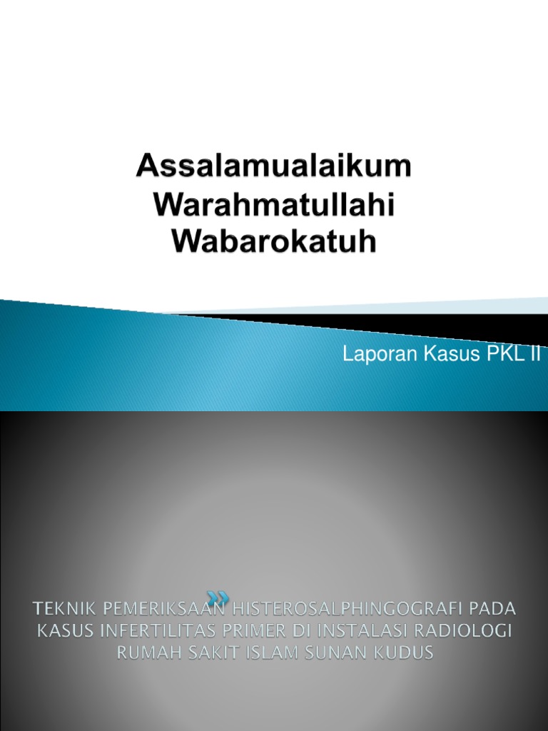 Teknik HSG untuk Infertilitas Primer | PDF | Kesehatan Holistik | Sains ...