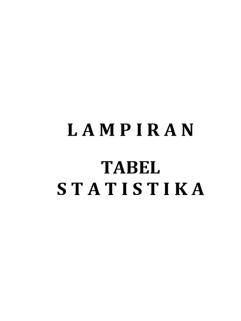 Tabel Statistika | PDF