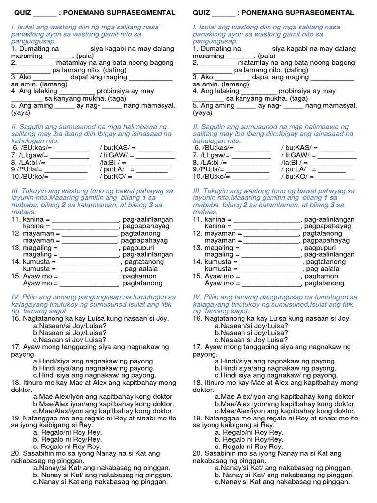 Quiz Sa Ponema | PDF