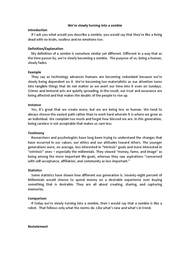 The Zombie Generation: A Modern Analysis | PDF | Millennials ...