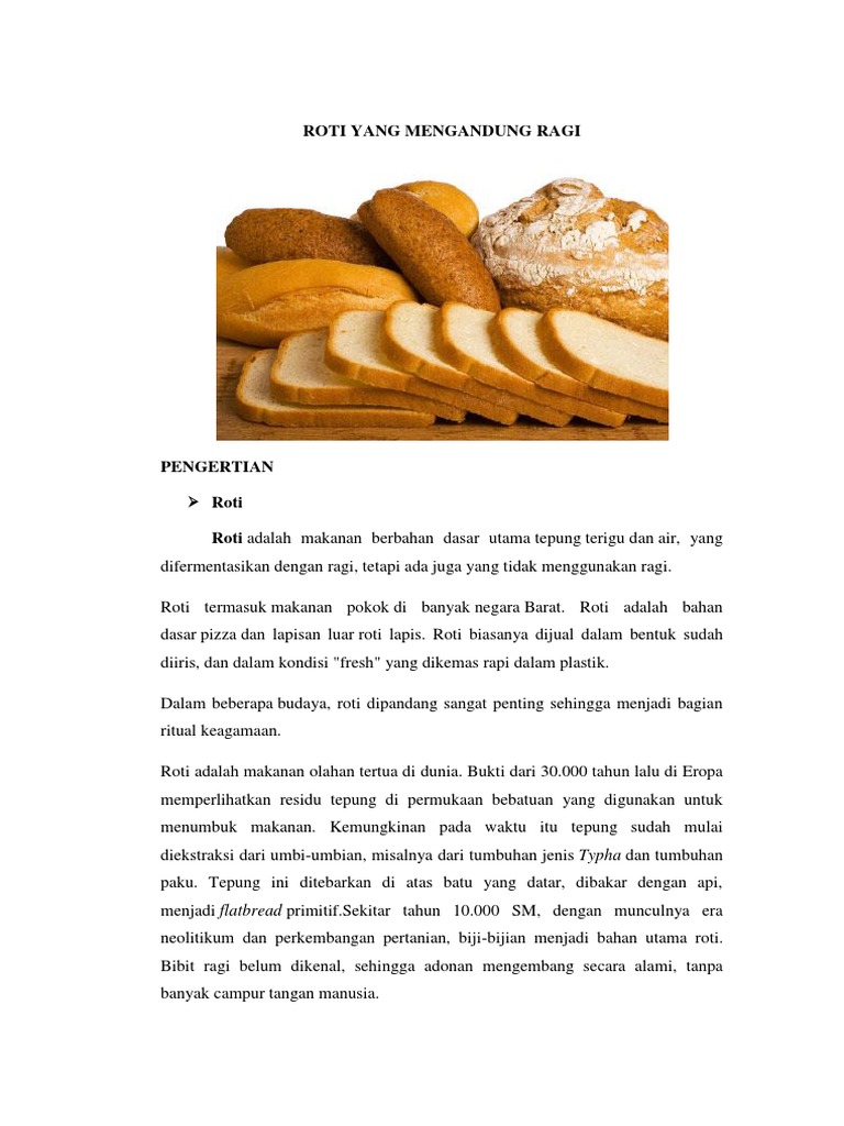 Roti Yang Mengandung Ragi | PDF