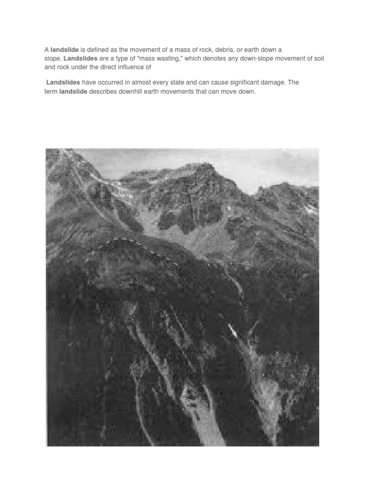 Understanding Landslides: Causes & Effects | PDF