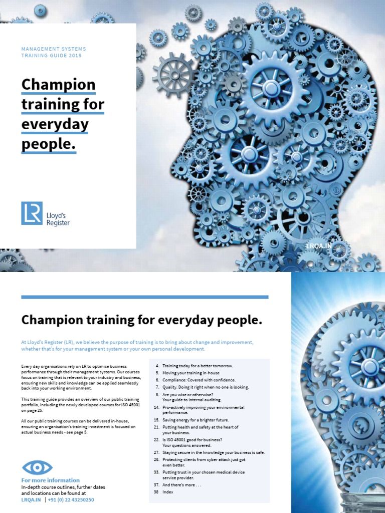 Champion For Training | PDF | Internal Audit | Iso 9000