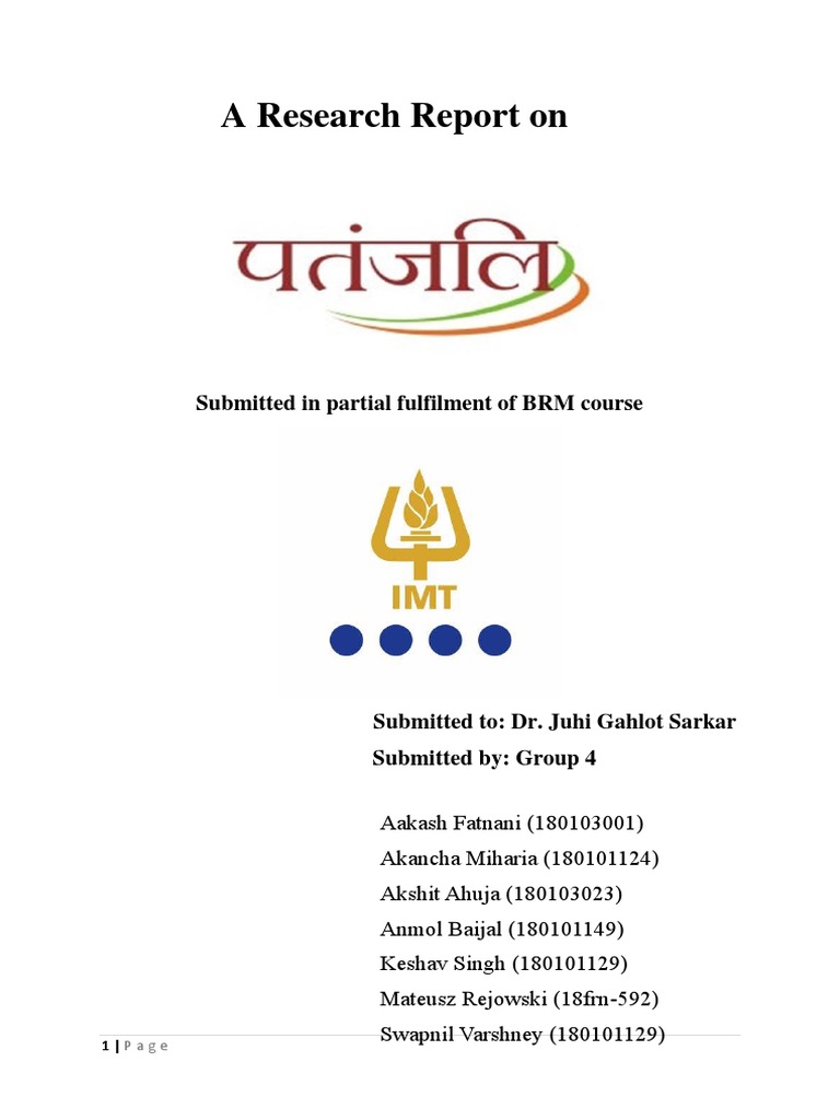 BRM Project Report - Group 4 | PDF | Analysis Of Variance | P Value