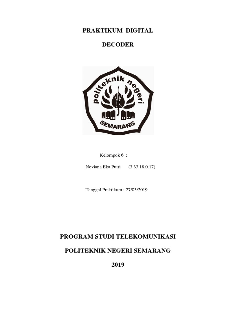 Laporan Praktik Digital 5 Decoder PDF | PDF | Metode & Bahan Ajar