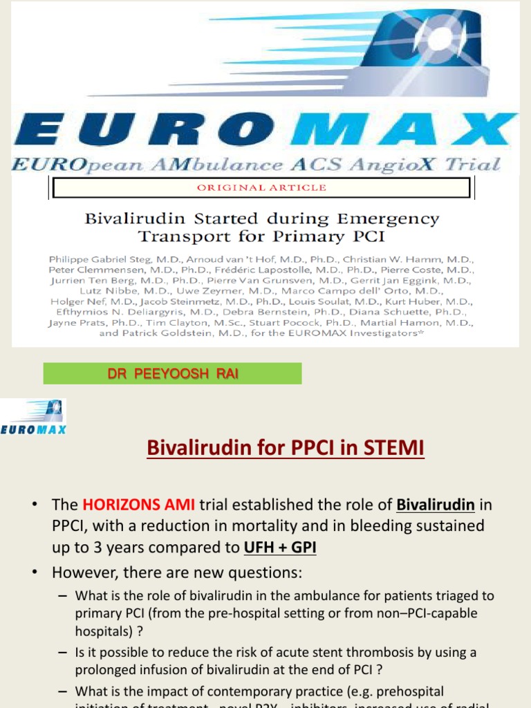 Euromax Final | PDF | Percutaneous Coronary Intervention | Medical ...