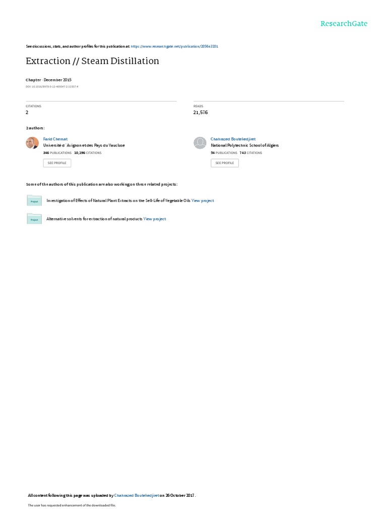 Steam Distillation Techniques Explained | PDF | Distillation ...
