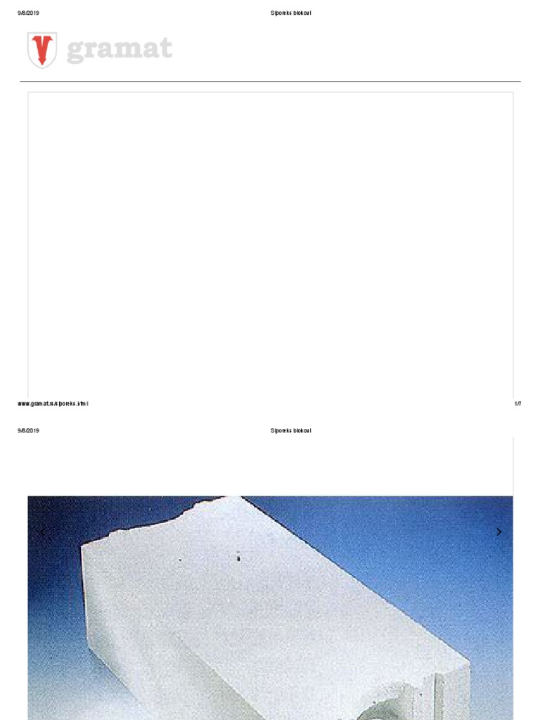 Siporeks Blokovi | PDF