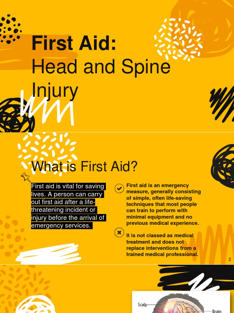 First Aid:: Head and Spine Injury | PDF | Traumatic Brain Injury | Injury