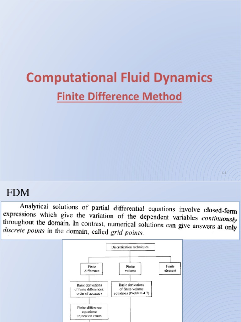 Computational Fluid Dynamics: Finite Difference Method | PDF | Partial ...