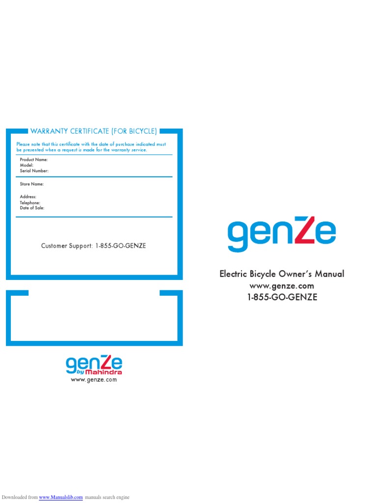 Genze E101 User Manual | PDF | Battery Charger | Wheeled Vehicles