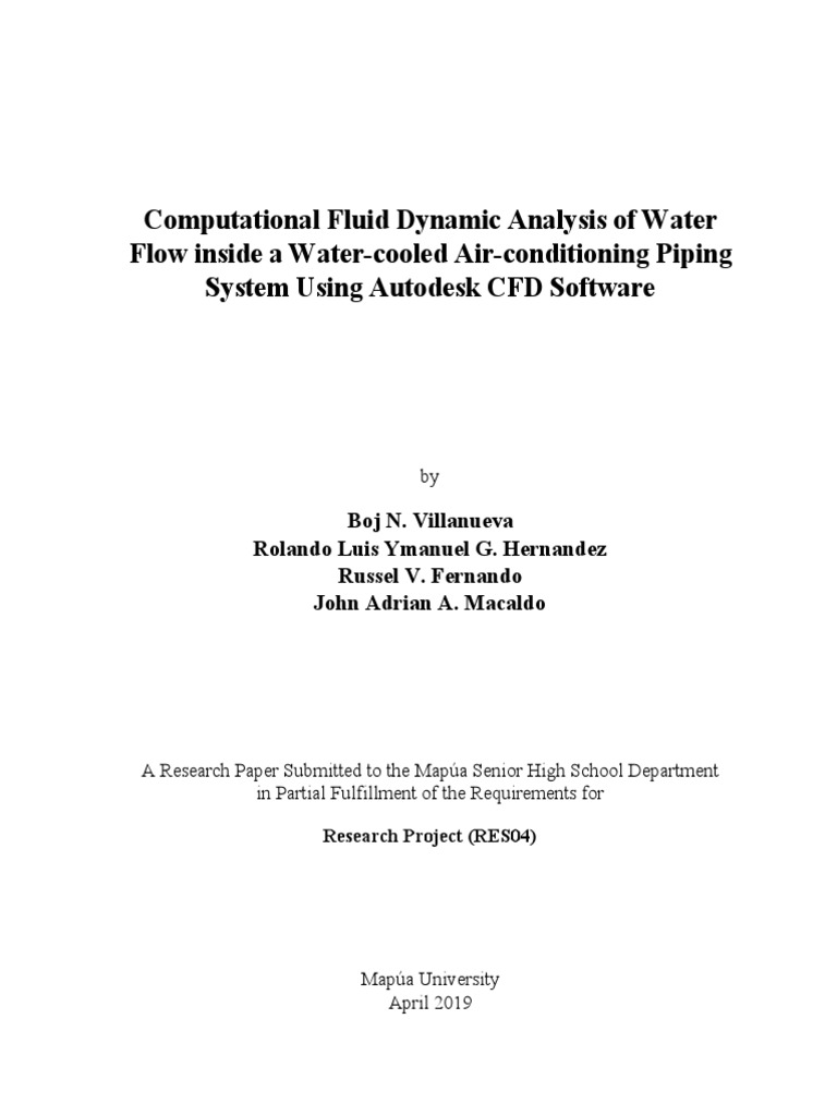 Computational Fluid Dynamic Analysis of Water Flow Inside A Water ...