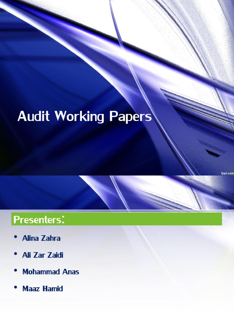 Audit Working Papers | PDF | Audit | Business