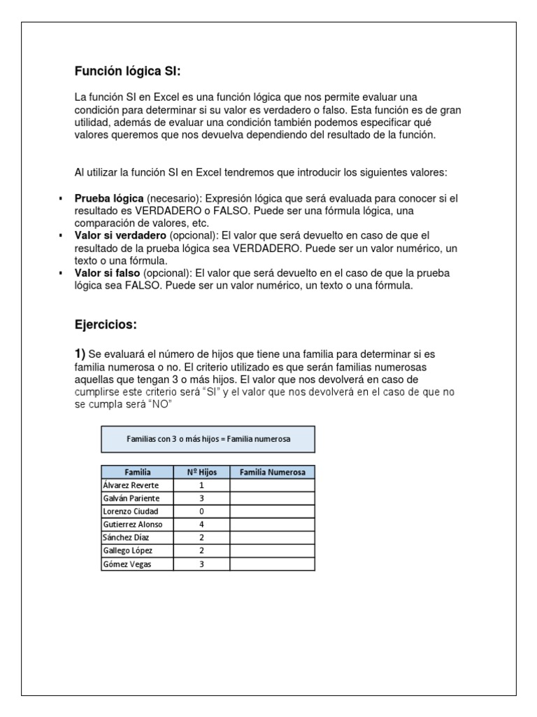 Función Lógica SI | PDF | Función (Matemáticas) | Lógica